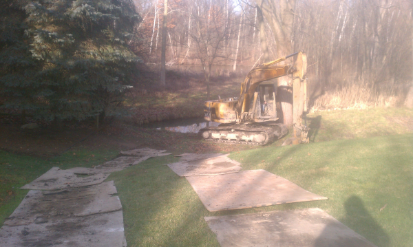 Michigan Ditch drain Clean out Michigan Rochester Hills, Oakland county
