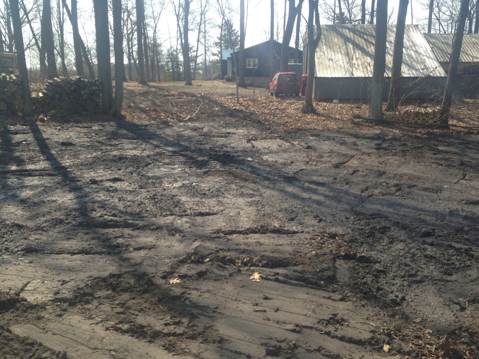 Hartland, Michigan Barrow pit pond renovation Pond restoration